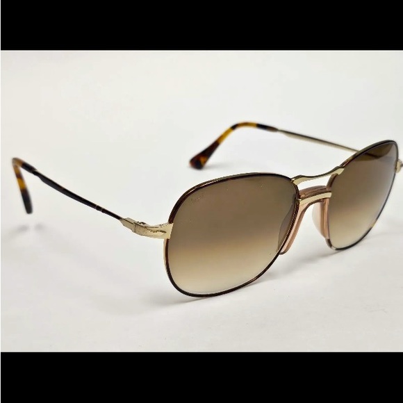 Persol | Accessories | Persol Gold Metal Pilot Wrap Designer Sunglasses ...